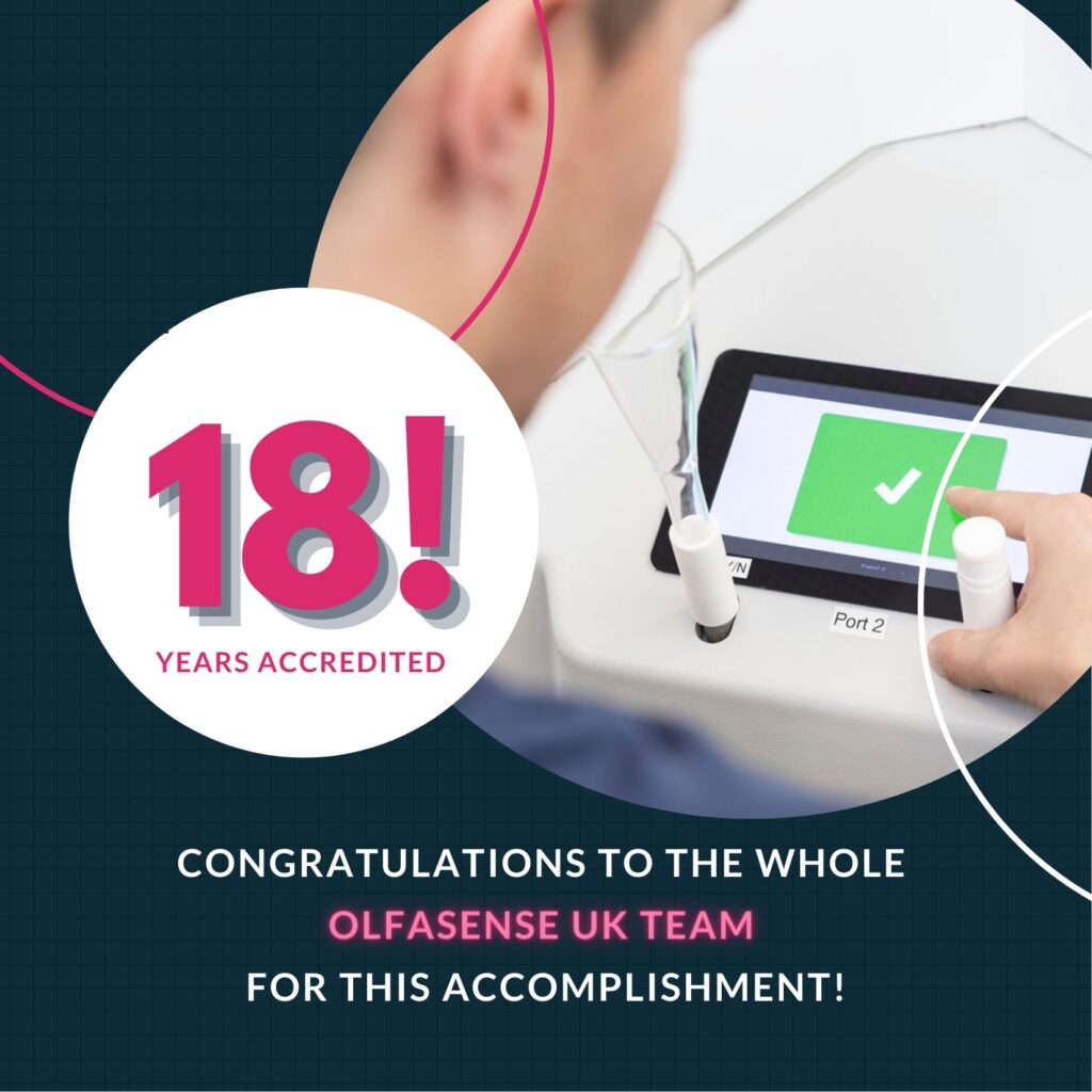 Olfasense UK Ltd successfully passe annual UKAS audit - Olfasense